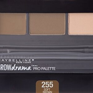 Maybelline New York Brow Drama Pro Eyebrow Palette, Soft Brown, 0.1 oz.