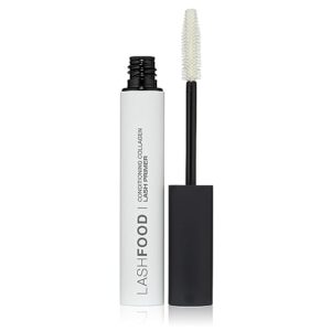 lashfood conditioning collagen fiber primer | lash extender & thickening serum volume boosting with collagen, nano-peptide complex, panthenol lash mascara feathery long full eyelashes .27oz