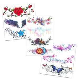 Savvi Lower Back Temporary Tattoos for Women (Set of 20 Low Rise Tattoos)