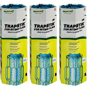 RESCUE! Deck & Patio Fly TrapStik - Odorless, Weather Resistant - 3 Pack