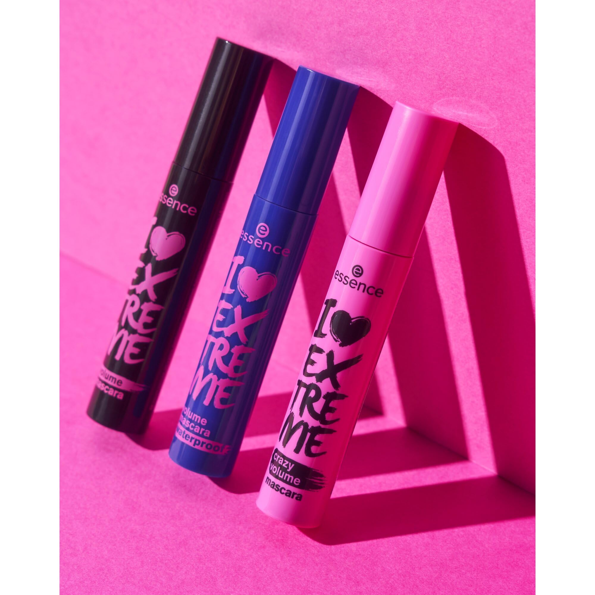 essence | I Love Extreme Volume Mascara Waterproof | Paraben Free | Cruelty Free | Black (Pack of 1, Waterproof)