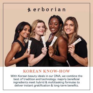 Erborian BB Cream with Ginseng, Tan (Dore) - Lightweight Buildable Coverage with SPF & Ultra-Soft Matte Finish Minimizes Pores & Imperfections - Korean Face Makeup & Skincare - 1.5 Oz