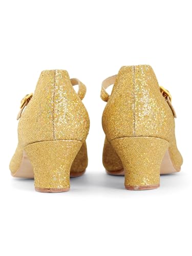 Theatricals Womens Starlite 1.5" Glitter Character Shoes Gold 07.5M T3115