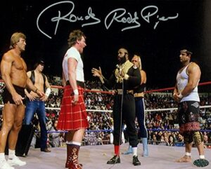 kirkland signature rowdy roddy piper 8 x 10 autograph photo on glossy photo paper