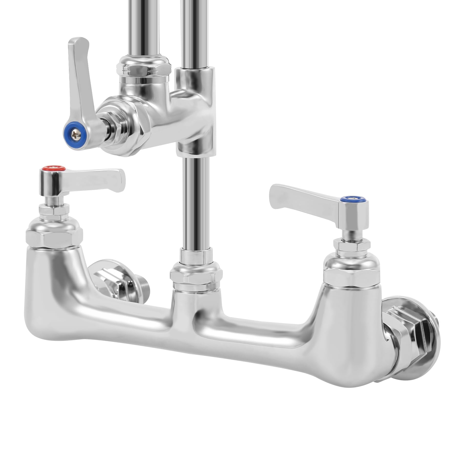 Ridgeyard Kitchen Faucet with Pull Down Sprayer 47 Inch, Flexible Pre Rinse Sprayer Commercial High Pressure 1.4gal/min, Faucet for Kitchen Sink with Add-on Swing Spout for Home Restaurant Industrial