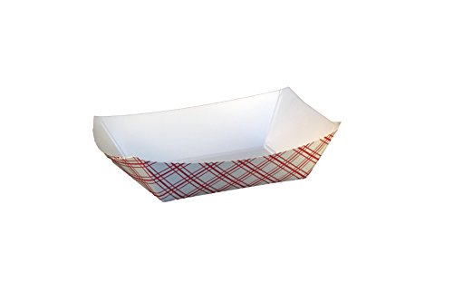 Specialty Quality Packaging 8702 Food Tray, 200, Red Plaid (Pack of 1000)