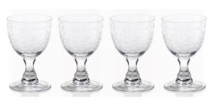 "patia" 5.5" tall wine glass, white (set of 4)