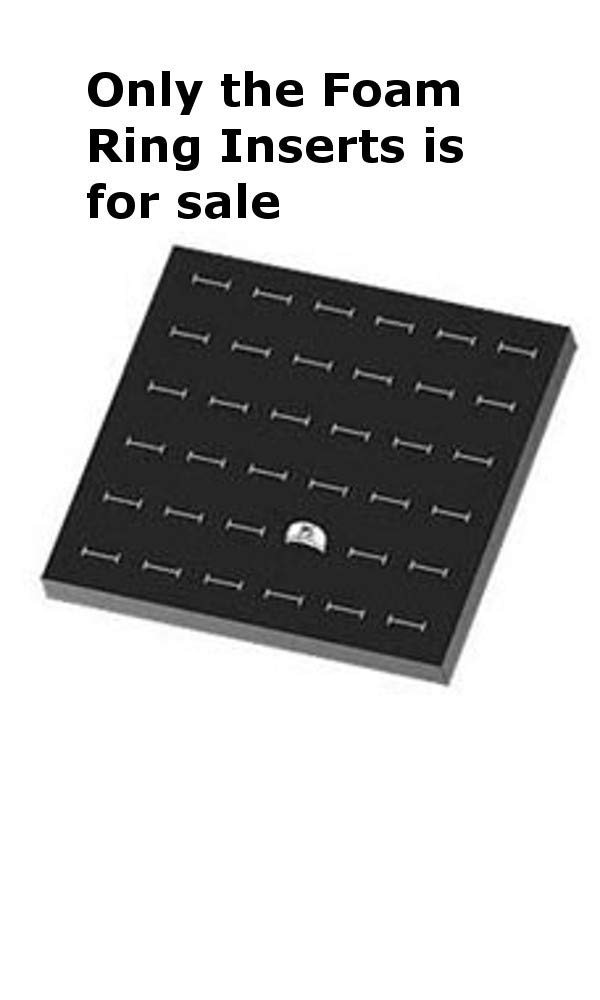 Foam Ring Inserts in Black 7.75 L x 6.75 W x 0.875 H Inches - Pack of 10