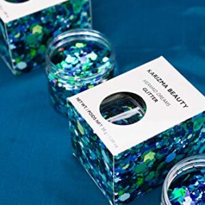 Mermaid Chunky Glitter ✮ Large 30g Jar KARIZMA Beauty ✮ Festival Glitter Cosmetic Face Body Hair Nails