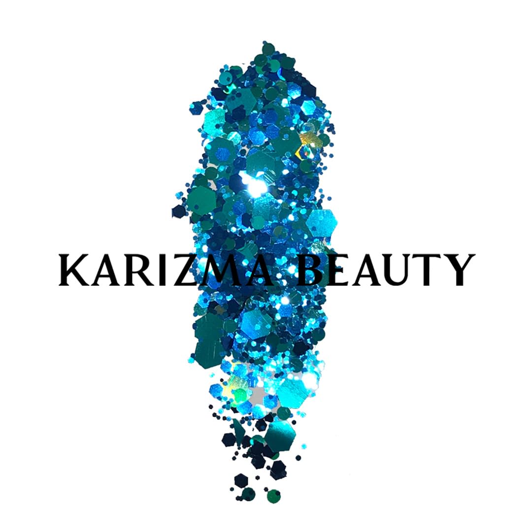 Mermaid Chunky Glitter ✮ Large 30g Jar KARIZMA Beauty ✮ Festival Glitter Cosmetic Face Body Hair Nails