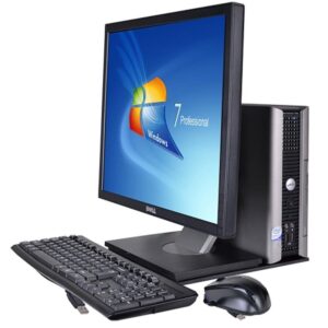 dell optiplex 760 core 2 duo e8600 3.3ghz 4gb 500gb dvd windows 10 professional usff & dell 19 lcd monitor bundle