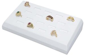 white ring tray jewelry display - holds 18 rings