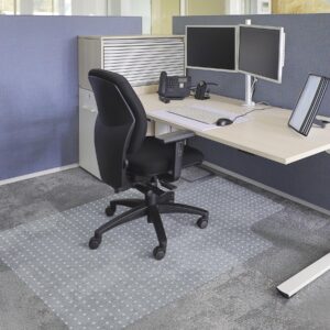 Nova Microdermabrasion Office Chair Mat for Carpet Computer Chair Mat Desk Chair Mat for Carpeted Floors Anti-Slip Floor Protector for Home Office (Carpet Mat with Lip, 48"x36")