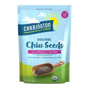 carrington farms organic chia seeds, gluten free, usda organic, 14 ounce