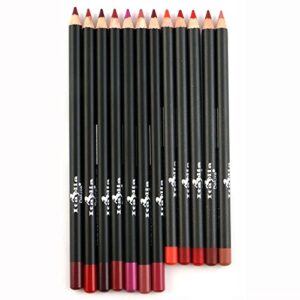 12pc italia deluxe ultra fine lip liner set of 12 color