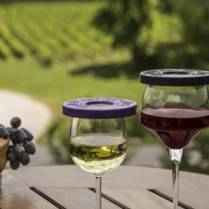 Wine-Tapa(R) Tuscan Set of 6 Wine Glass Covers in Beautiful Earthy Colors to Protect Your Wine From Bugs