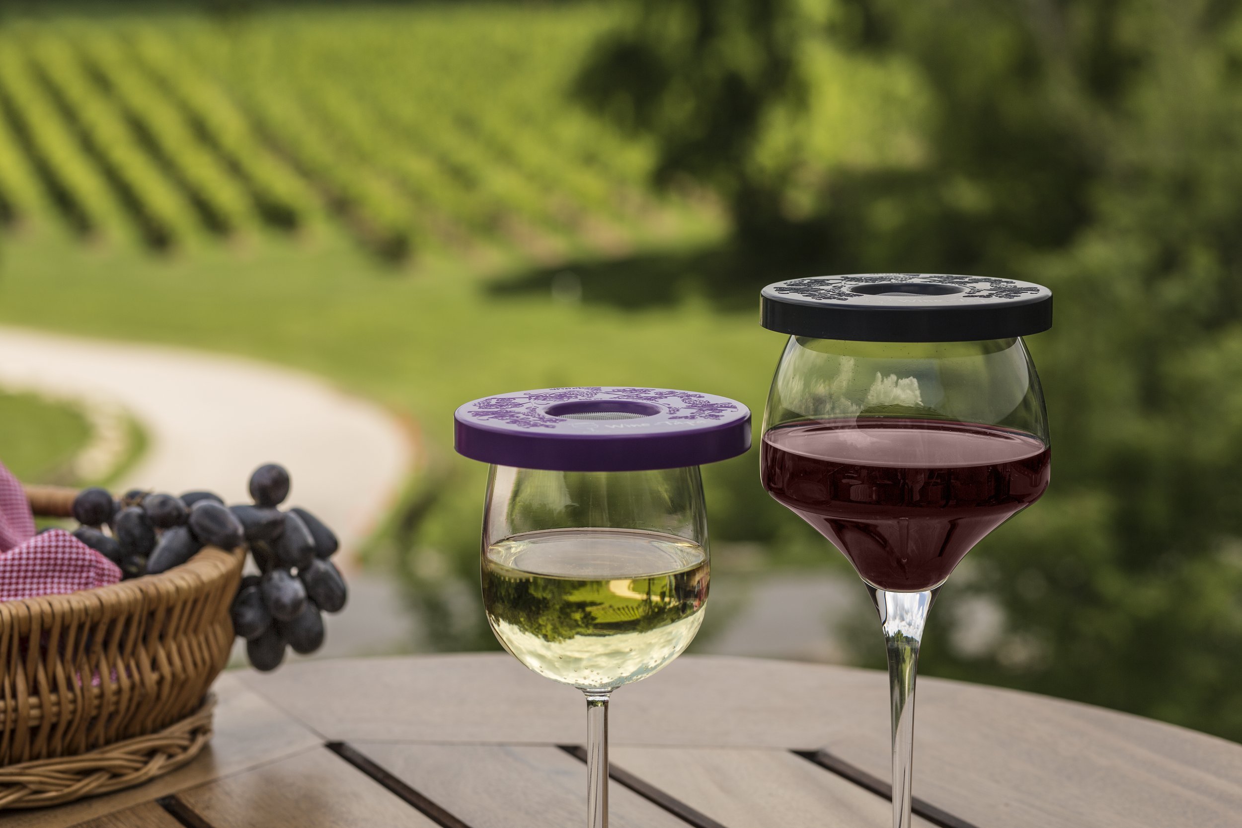 Wine-Tapa(R) Tuscan Set of 6 Wine Glass Covers in Beautiful Earthy Colors to Protect Your Wine From Bugs