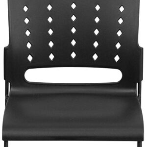 Flash Furniture HERCULES Series 881 lb. Capacity Black Sled Base Stack Chair with Air-Vent Back