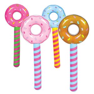 new - 24" inflatable lollipop suckers birthday donut holes wonka candyland valentine -4pcs