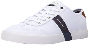 tommy hilfiger men's pandora sneaker, white canvas 137, 12m