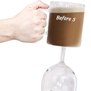 BigMouth Inc. The Before & After 5 Coffee & Wine Glass, 2-In-1 Reversible Novelty Coffee Cup & Wine Glass