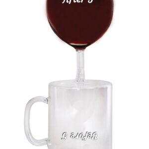 BigMouth Inc. The Before & After 5 Coffee & Wine Glass, 2-In-1 Reversible Novelty Coffee Cup & Wine Glass