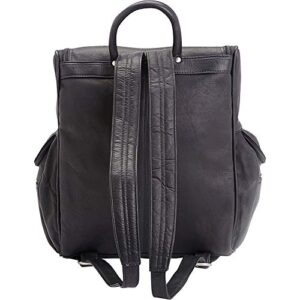 Royce Leather Executive 15" Laptop Backpack Handcrafted in Colombian Leather, Black, One Size