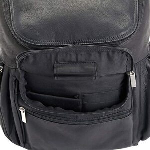 Royce Leather Executive 15" Laptop Backpack Handcrafted in Colombian Leather, Black, One Size