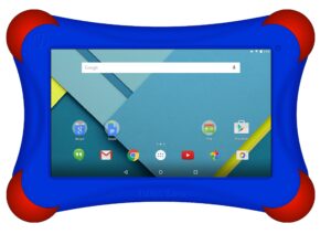 visual land prestige elite 7ql famtab - 7" quad core 16gb lollipop 5.0 android tablet with bumper case ( royal blue )