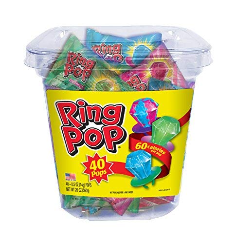 Ring Pop Hard Candy Pops, Variety Pack,2.55 pounds, 44 Count