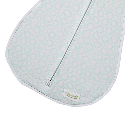 Woombie Convertible Unvented Nursery Swaddling Blankets, Mint O's, 14-19 Pounds