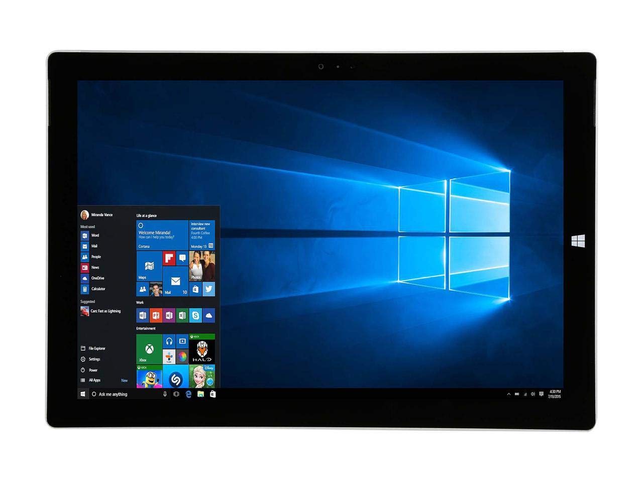 Microsoft Surface Pro 3 1631 Tablet - Intel Core i3-4020Y 4GB RAM 64GB SSD 12" Touchscreen Windows 10 Pro