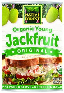 native forest organic young jackfruit – great meatless alternative, plant based meat, non-gmo project verified, usda organic – original, 14 oz (pack of 6)