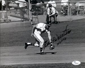 kirkland eddie mathews 8 x 10 autograph photo on glossy photo paper