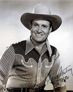 kirkland gene autry 8 x 10 photo autograph on glossy photo paper