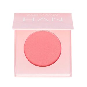 han skincare cosmetics vegan, cruelty-free blush, coral candy