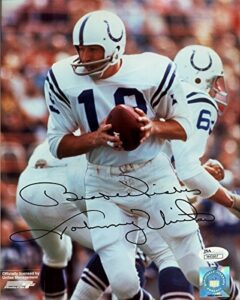 kirkland johnny unitas, 8 by 10 autograph photo on glossy photo paper