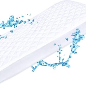 Pack N Play Mattress Protector Pad - Waterproof & Noiseless, Ultra-Soft Breathable Mattress Cover for Pack and Plays, Playards and Mini Cribs, Highly Absorbent Fitted and Dryer Safe