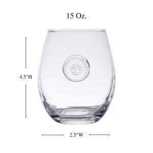 Juliska Berry & Thread Stemless White Wine Glass