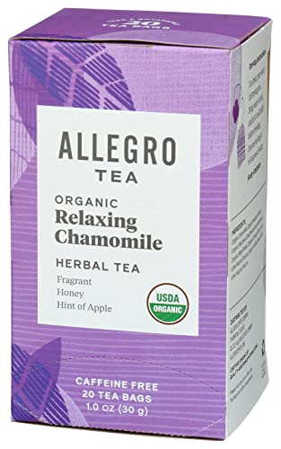 Allegro Tea, Organic Relaxing Chamomile Tea Bags, 20 ct