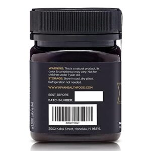 Kiva Raw Manuka Honey UMF 20+ | MGO 850+ | 100% Pure New Zealand Honey (8.8oz/250g BPA-Free Jar) | UMF and MGO Certified | GMO-Free | No Antibiotics | Traceable