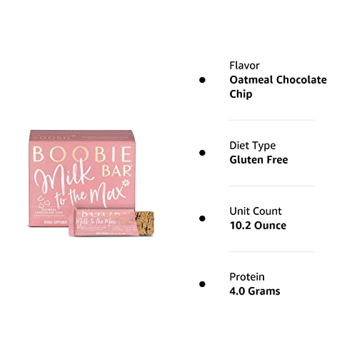 Boobie Bar Superfood Lactation 1.7 Ounce Bars Package May Vary, Oatmeal Chocolate Chip, 6 Count