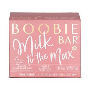 Boobie Bar Superfood Lactation 1.7 Ounce Bars Package May Vary, Oatmeal Chocolate Chip, 6 Count