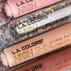 L.A. Colors High Shine Shea Butter Lip Gloss, Clear, 0.14 Ounce