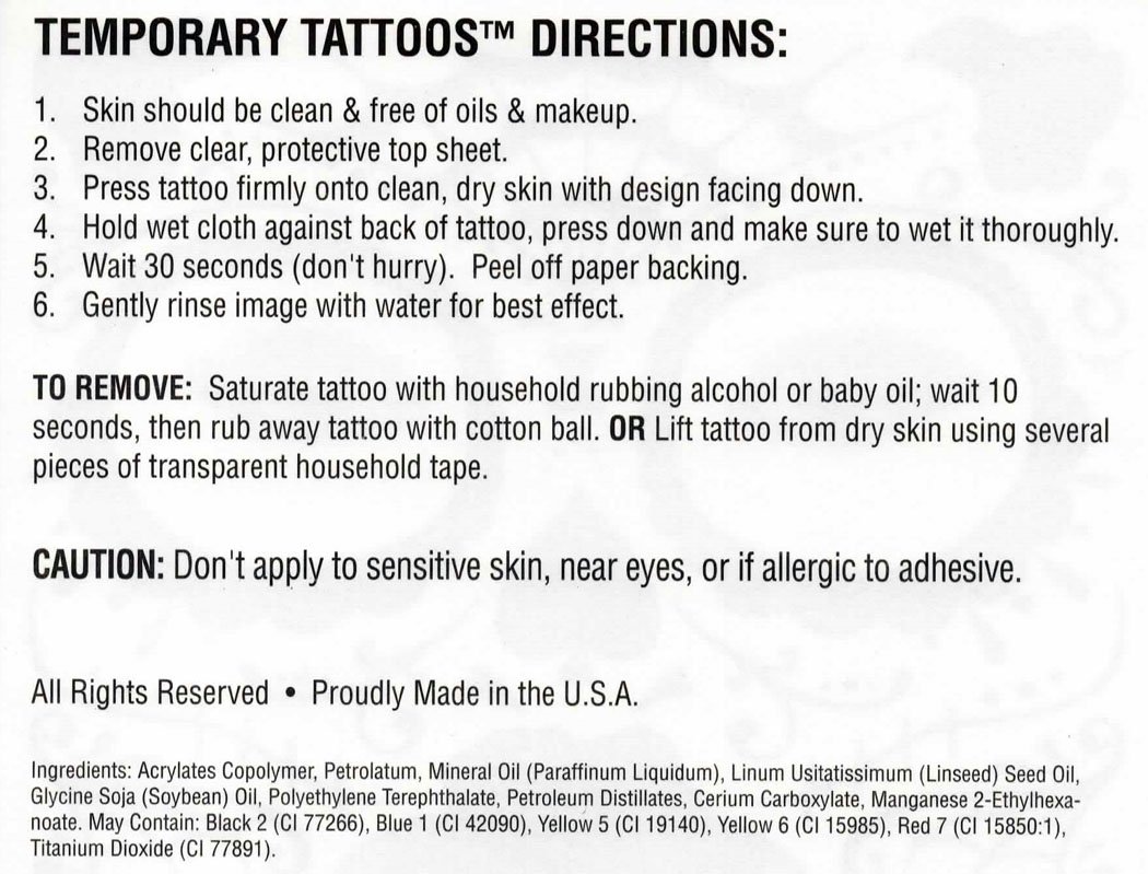 Sugar Skull Temporary Tattoo Rose Design (3 Tattoo Kits)