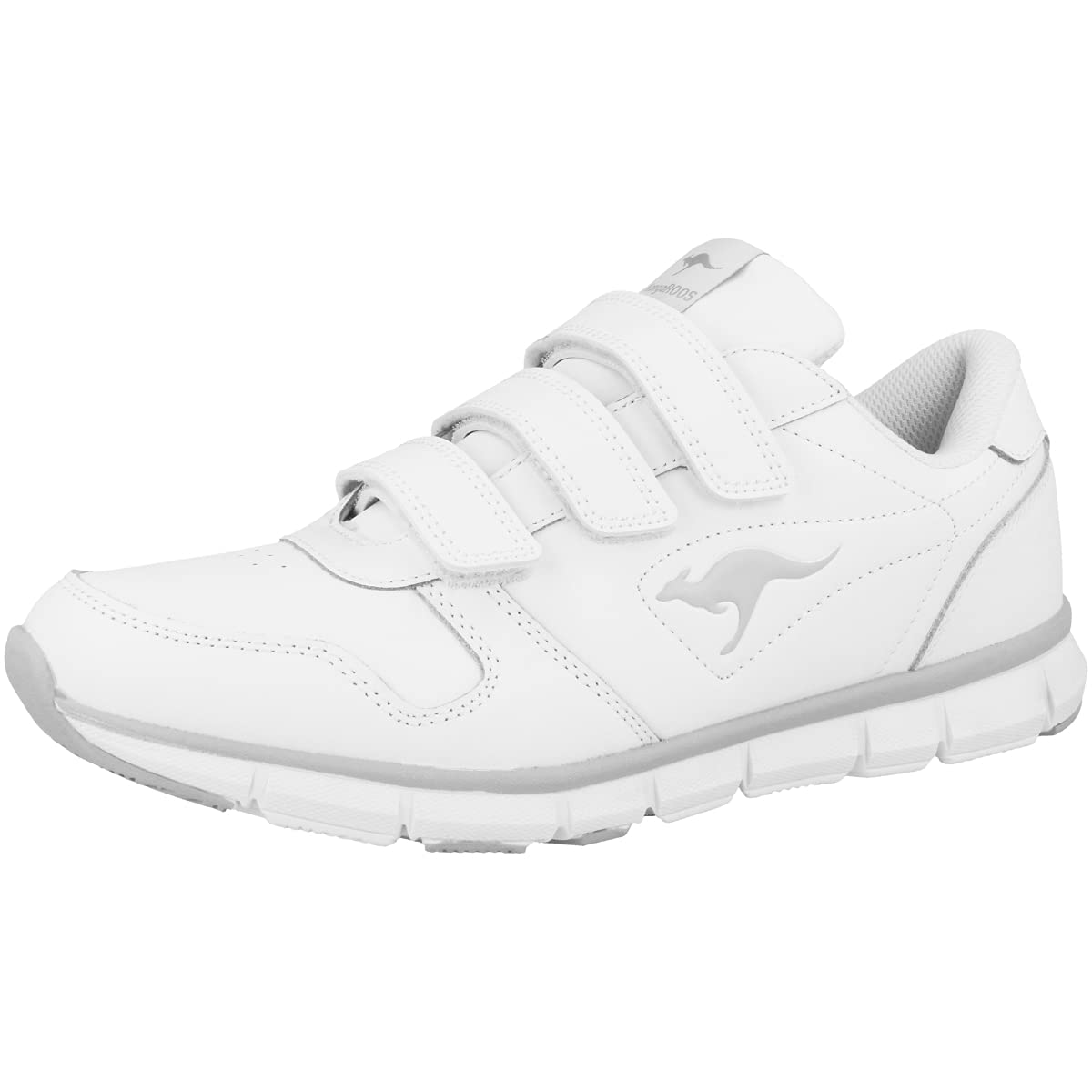 KangaROOS Unisex Fitness Shoes, White White Lt Grey 002, 12 US Women