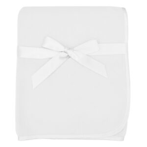 American Baby Company Fleece Blanket with Silk-Like Satin Trim, Soft, Warm & Cozy, White, 30" x 30" for Boys and Girls, Perfect for Baby Carrier, Stroller, Travel and Gifting