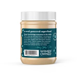 Soom Foods Ground Sesame Tahini Paste 11oz (2 Pack) | Silky Smooth Texture in Hummus, Dips, Salad Dressings | Vegan, Nut-Free, Gluten-Free, Kosher, Keto, Paleo, Whole30