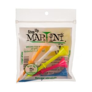 martini 3 1/4" step-up assorted golf tees- pack of 2 (10 tees)