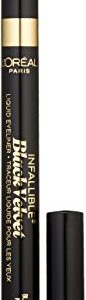 L'Oréal Paris Infallible Black Velvet Liquid Eyeliner, Black, 0.056 oz. (Packaging May Vary)